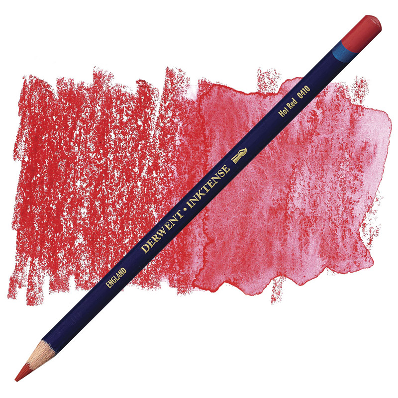 Карандаш чернильный Derwent Inktense № 0410 огненно-красный, цвет ...
