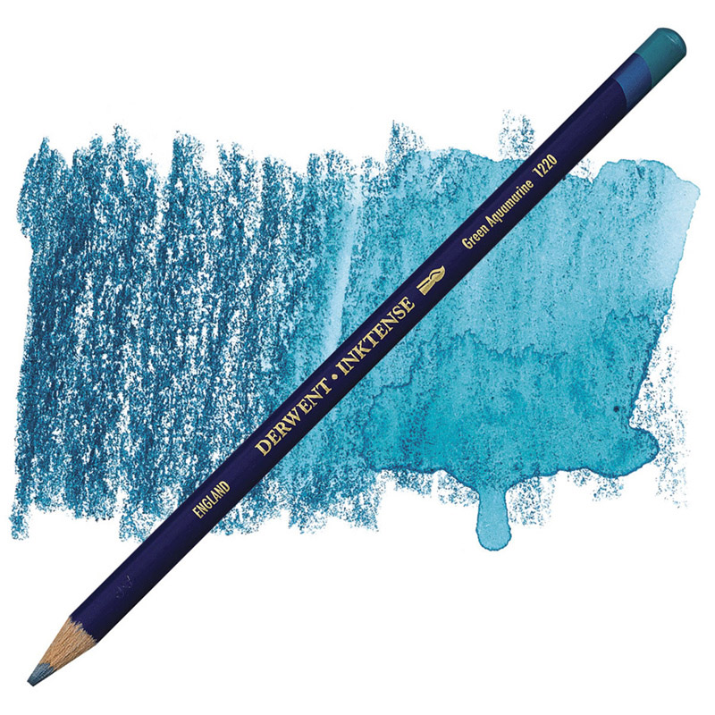 Карандаш чернильный Derwent Inktense № 1220 зелёный аквамарин, цвет ...