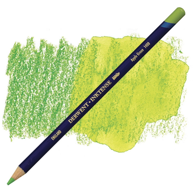 Карандаш чернильный Derwent Inktense № 1400 зелёное яблоко — купить за ...
